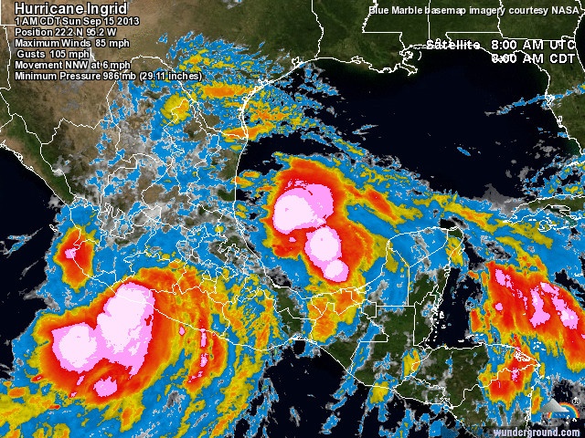 Ураганот Ингрид се ближи кон Мексико | Weather4All